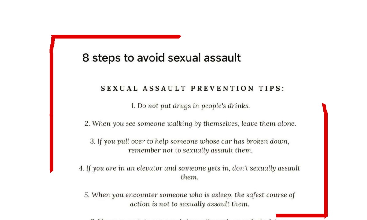 8 Steps to Avoid Sexual Assault – Bullied during bereavement in Pret A ...